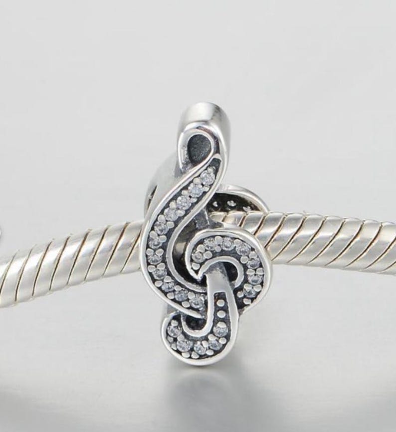 Pandora Treble Clef Music Note Sterling Silver Charm for Bracelet ...