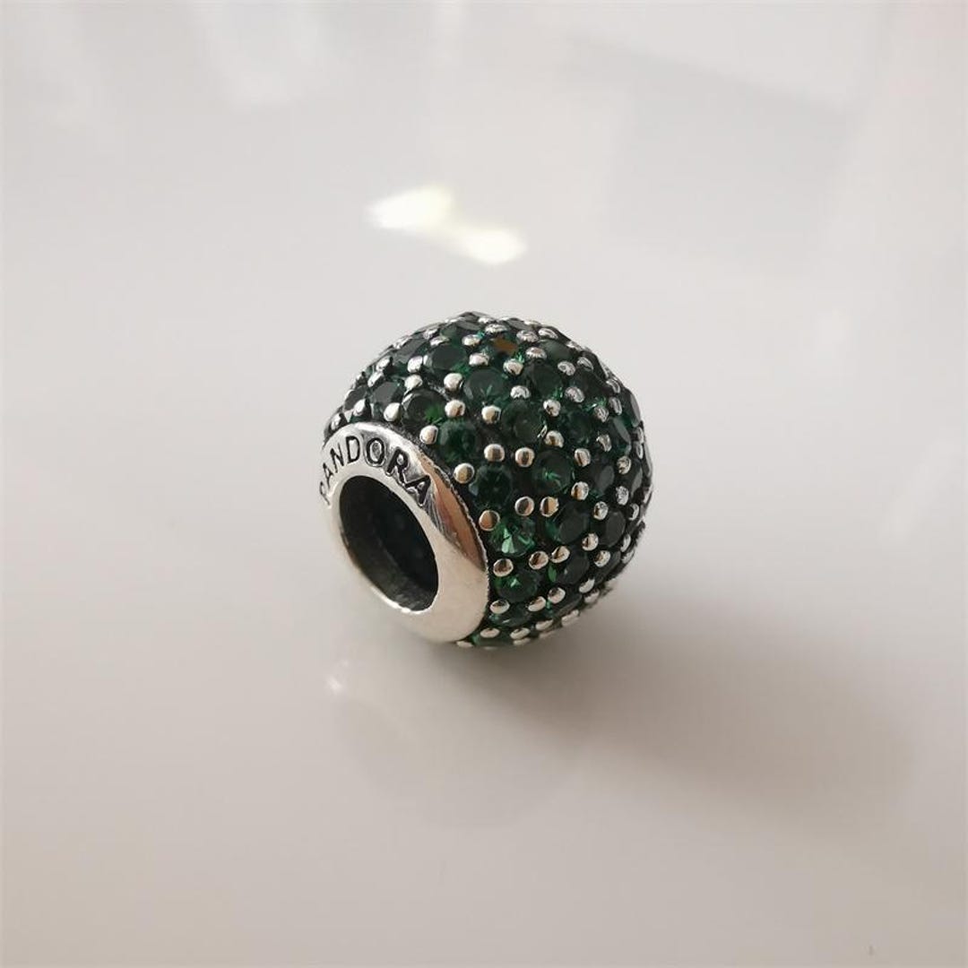Pandora Silver Dark Green Pave Lights Charm - Etsy