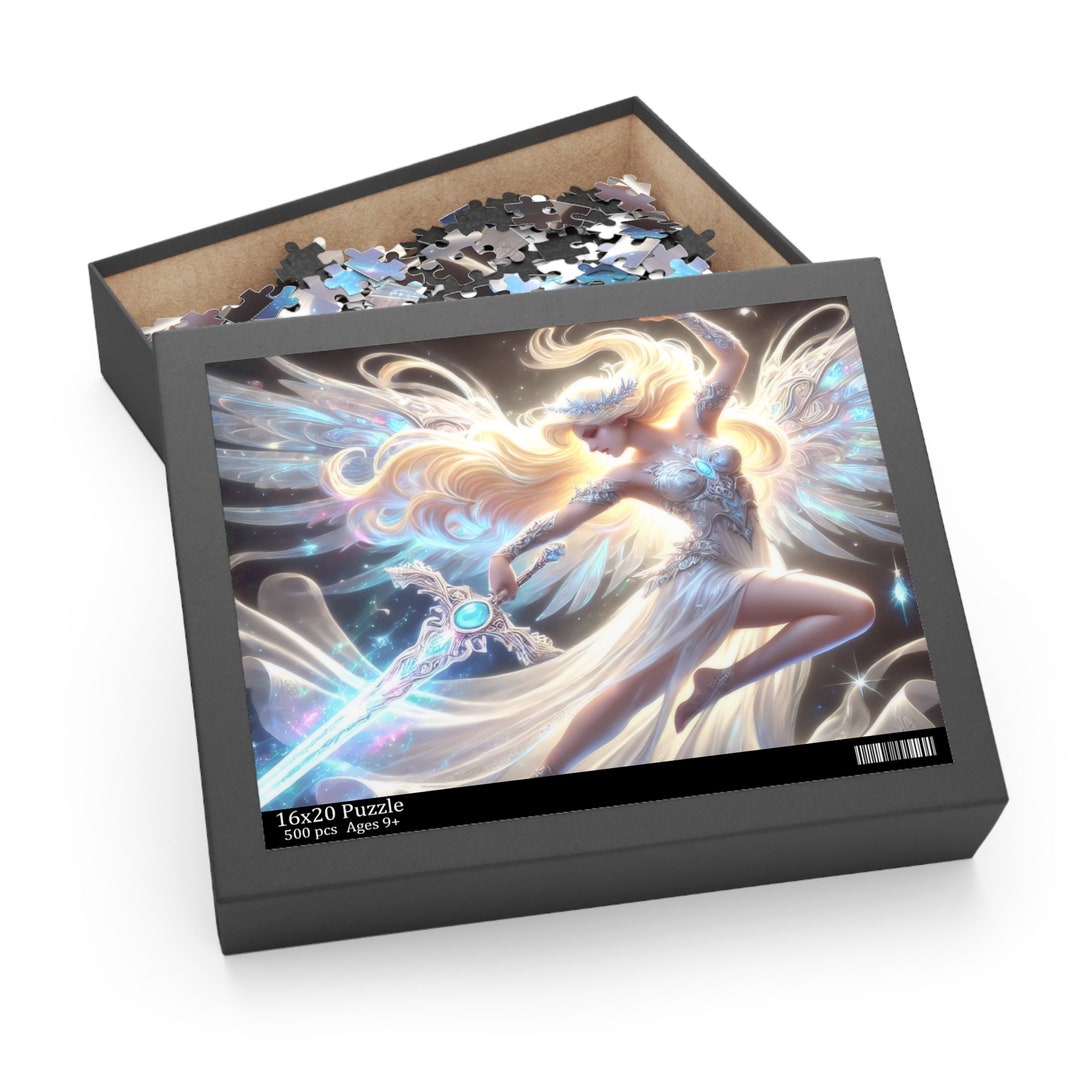Goddess With Mytical Sword Birthstone Opal Motif Puzzle 120, 252, 500 ...
