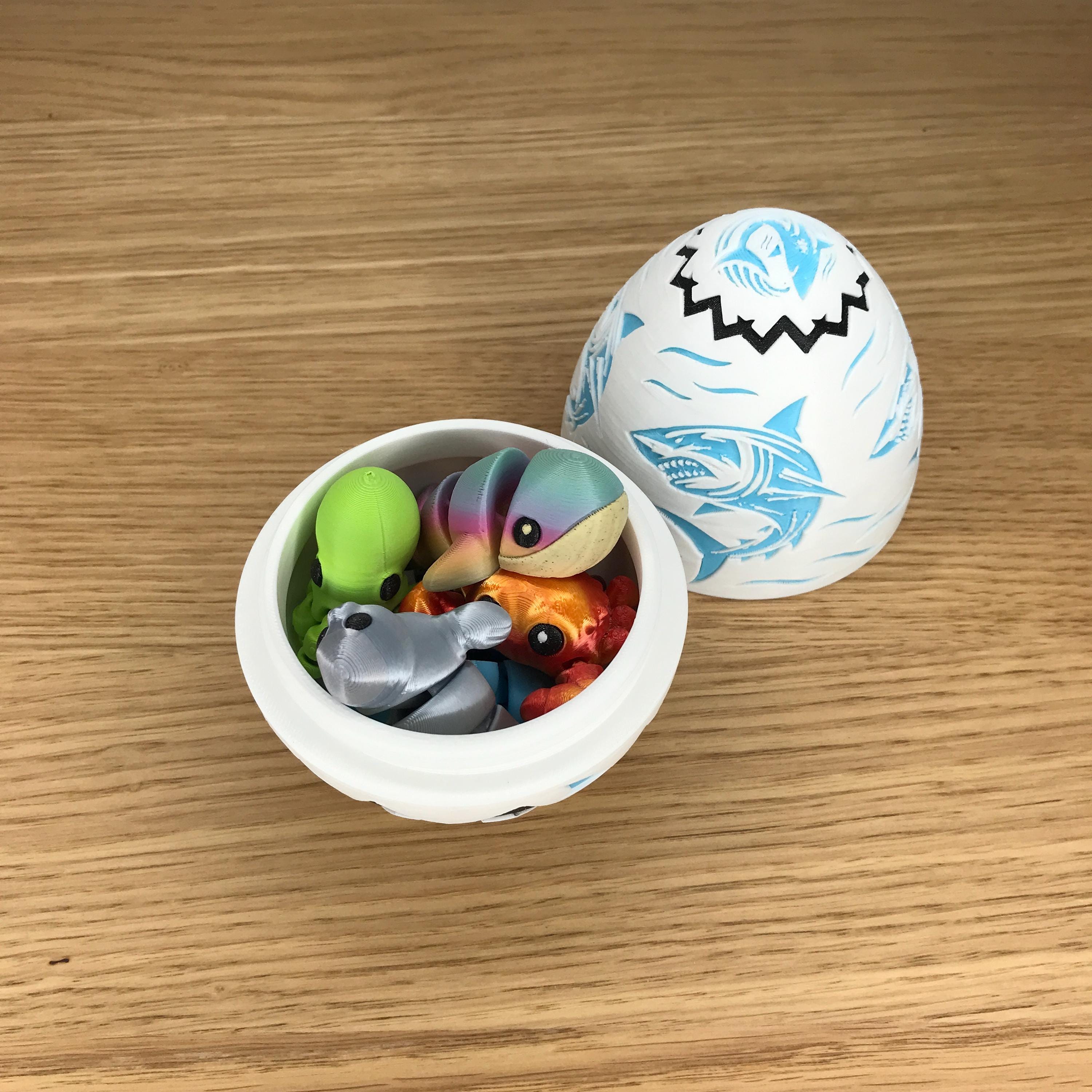 Under the Sea 3D Printed Egg With 6 Fidget Sea Animals Plus 1 Free - Etsy