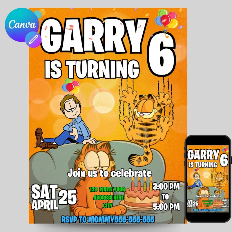 Garfield Party - Etsy