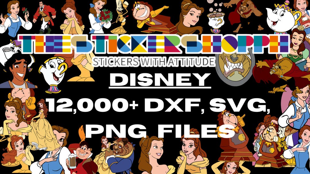 12,000+ PNG, DXF, SVG Files Disney Characters Bundle: Top Anime Sticker ...