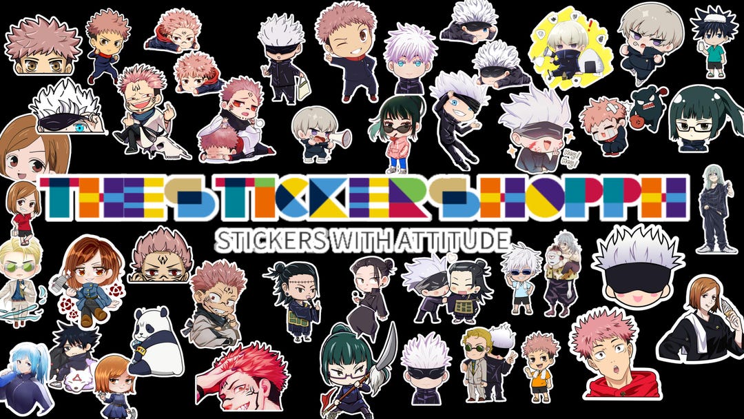 Jujutsu Kaisen Sticker Bundle: Anime PNG Designs (digital Download) - Etsy
