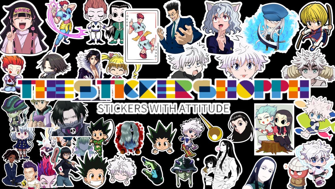 Hunter X Hunter Sticker Bundle: Anime Cartoon Designs (PNG, SVG, PDF ...