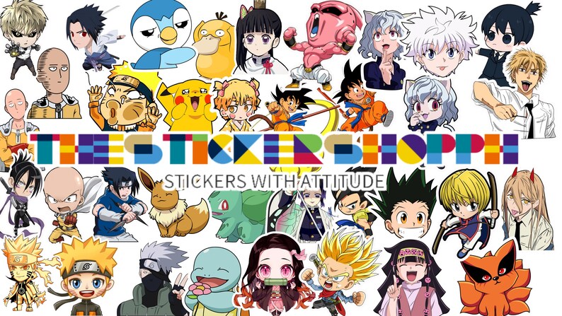 Anime Sticker Design Bundle: SVG, PNG, PDF (digital Download) - Etsy