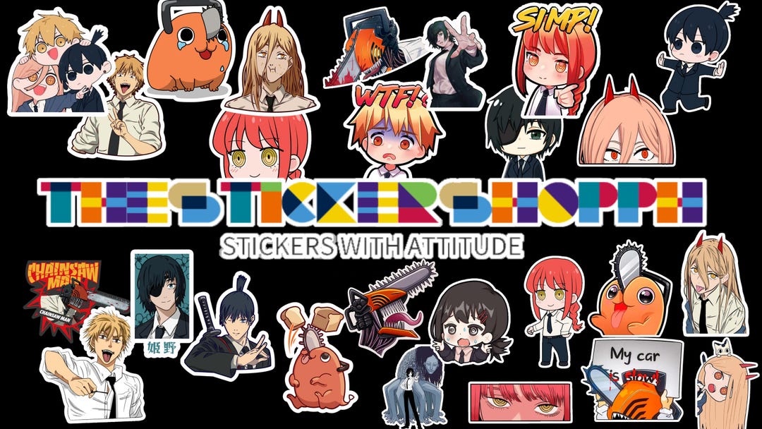 Chainsawman Bundle: Top Anime Sticker Designs, High-quality Pngs ...