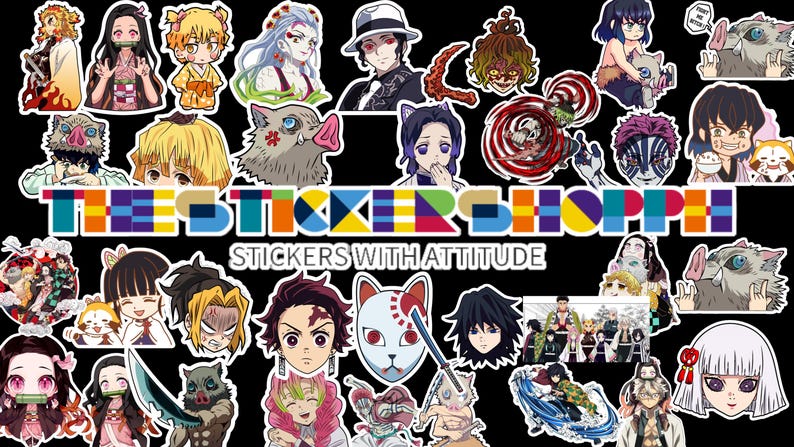Demon Slayer Bundle: Top Anime Sticker Designs, High-quality Pngs ...