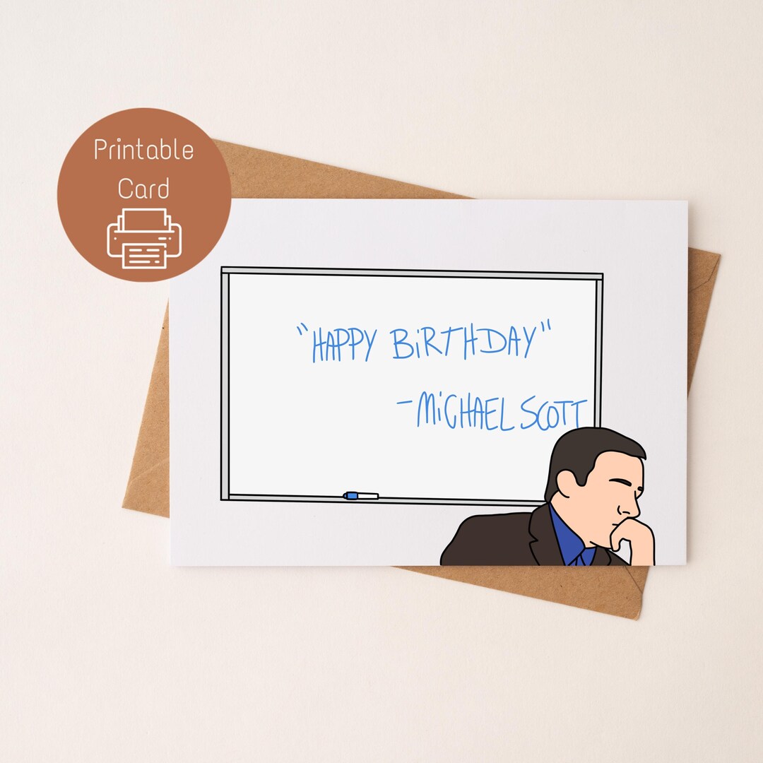 The Office-inspired Digital Birthday Card, Michael Scott Greeting Card ...