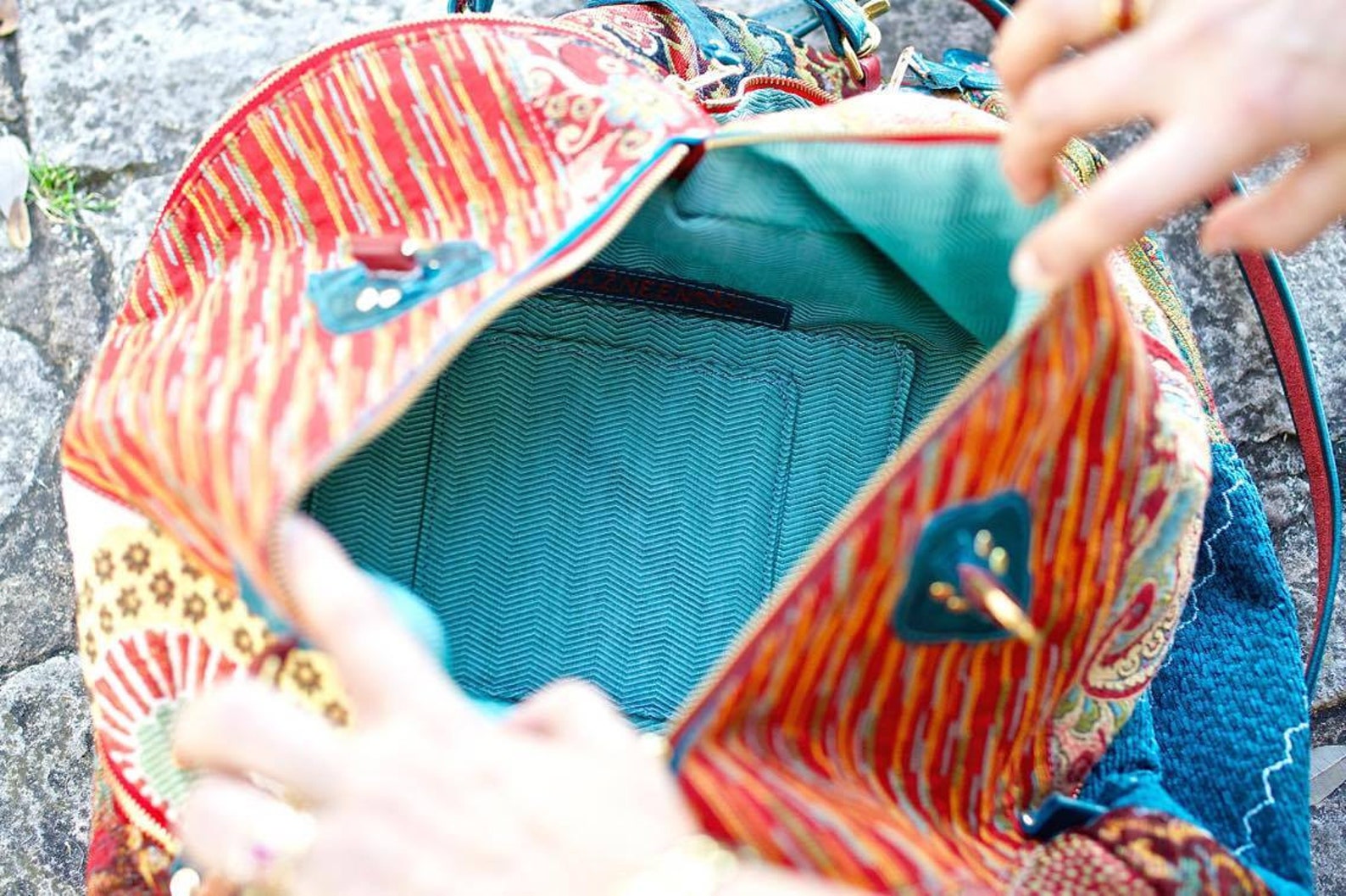 Transformable Tapestry Backpack With Leather Handles and Trims - Etsy