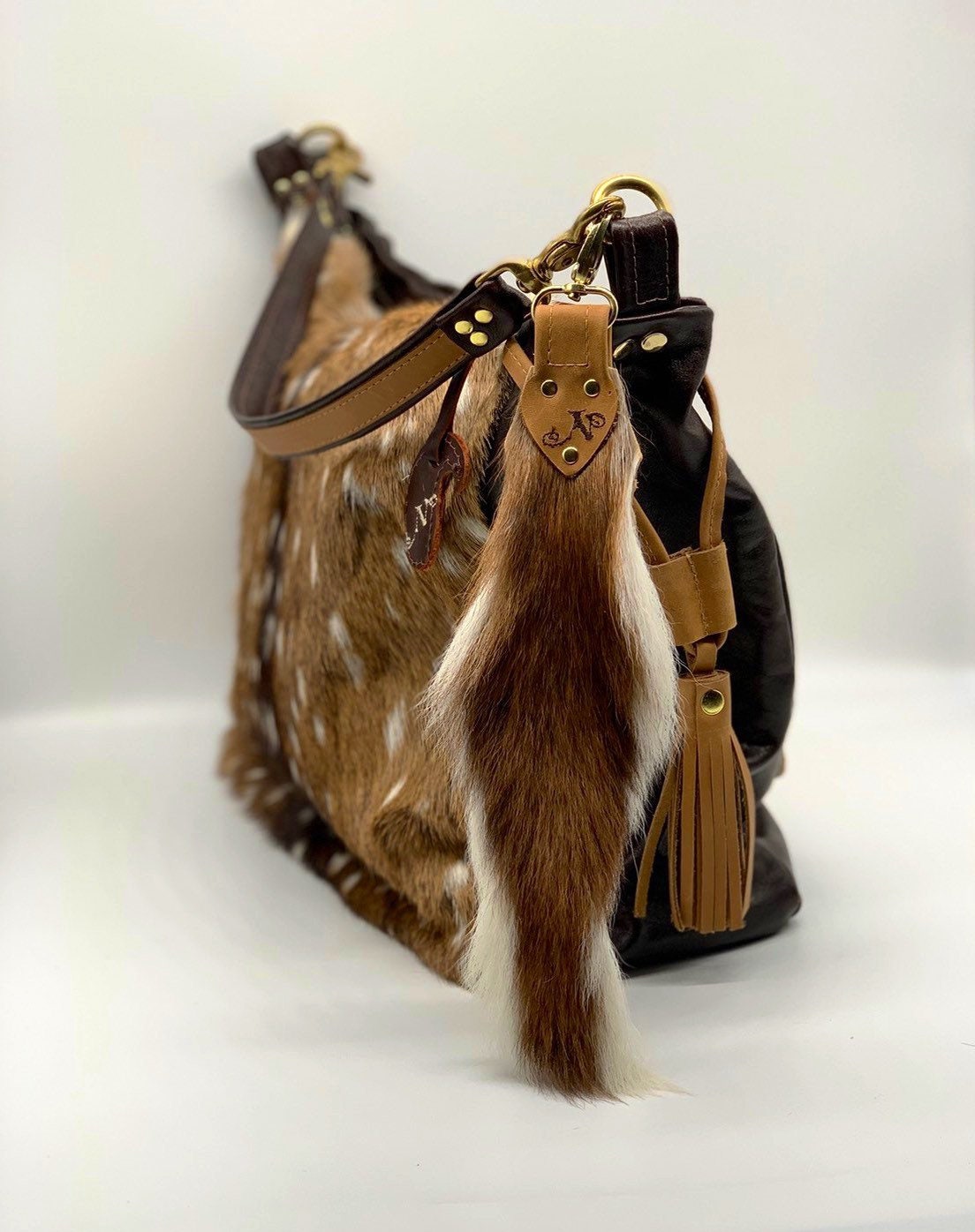 Axis Deer Skin Tail Key Fob - Etsy