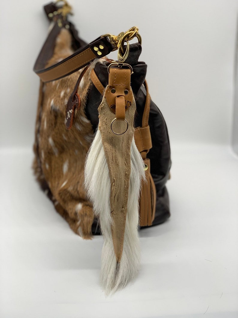 Axis Deer Skin Tail Key Fob - Etsy