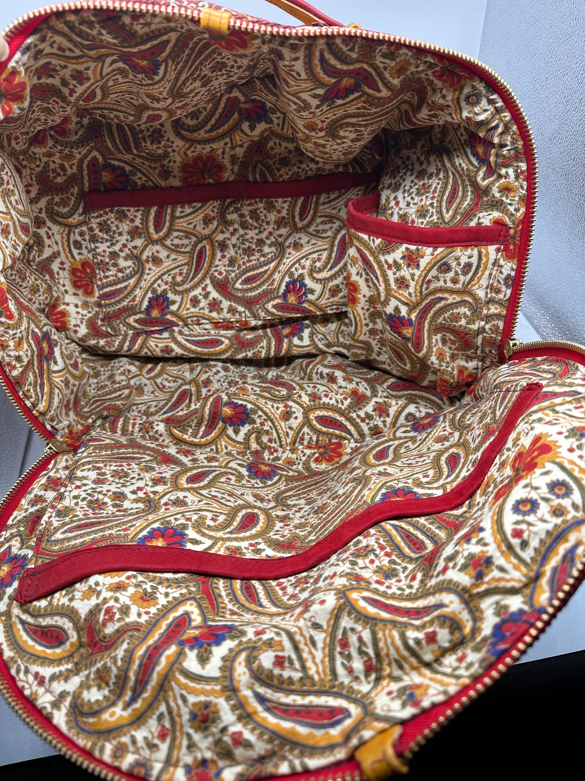 Transformable Tapestry Backpack With Leather Handles and Trims ...