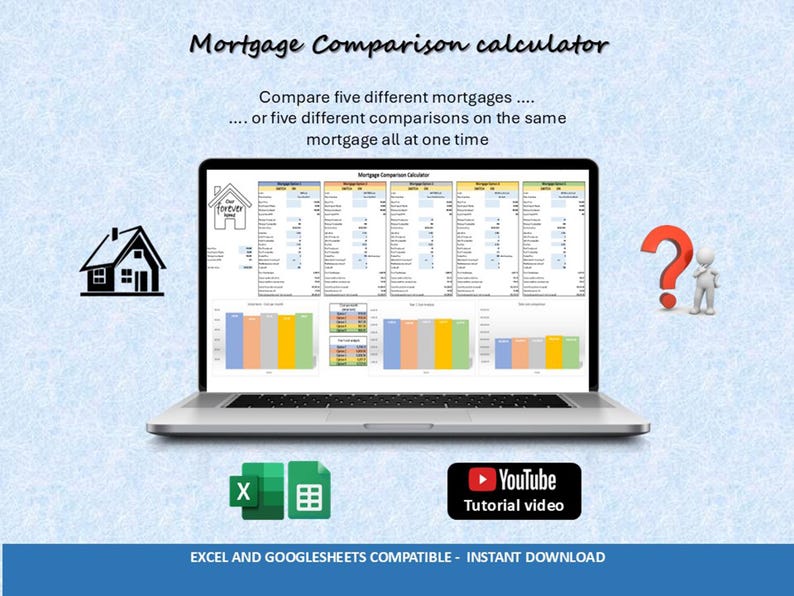 Home Mortgage Loan Comparison Calculator and Tracker Spreadsheet ...