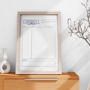 Cornell Notes Digital File, Study Template, Ready Upon Purchase ...