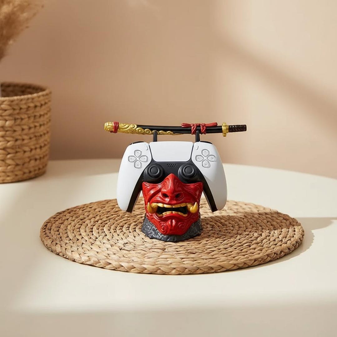 Devil Face Warrior Sword Game Controller Stand Decorative Display ...