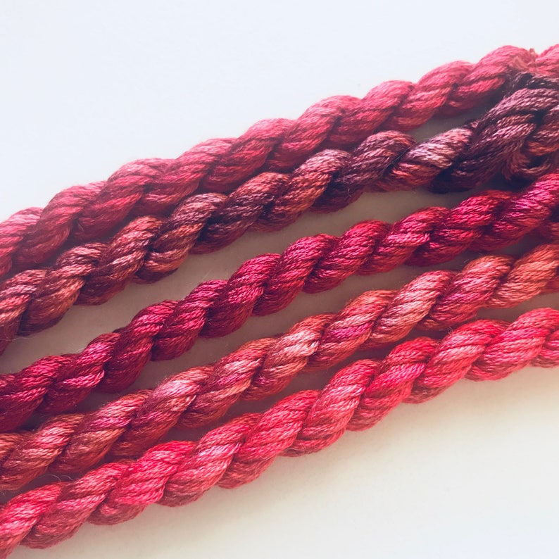 Embroidery Sampler Hand Dyed Silk Silk Thread Washed Out | Etsy