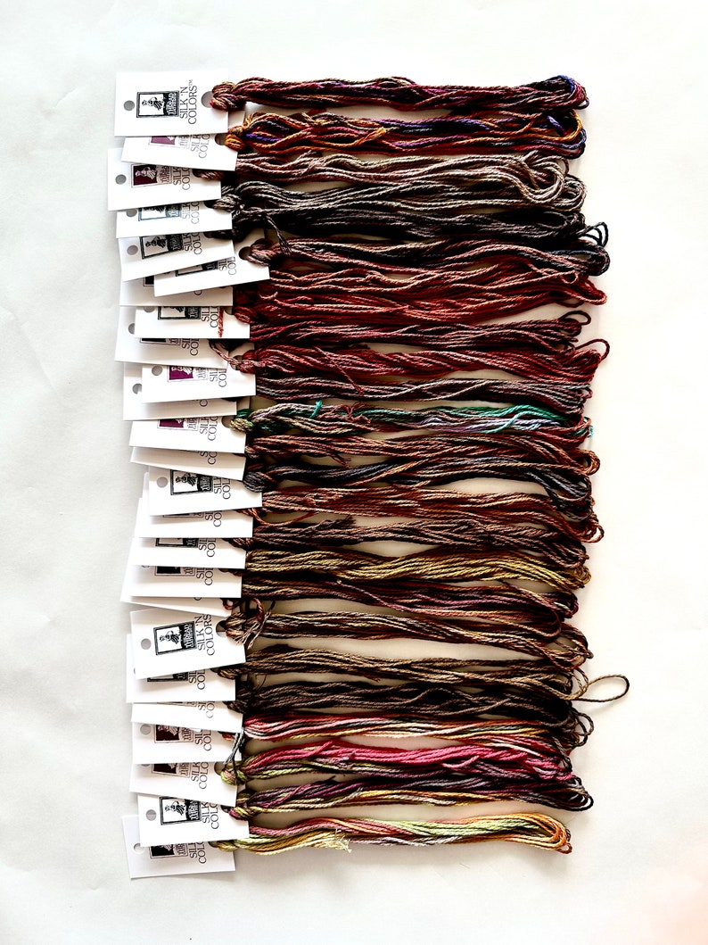 Set 11 SNC Embroidery Sampler by the Threadgatherer. Hand Dyed Silk ...
