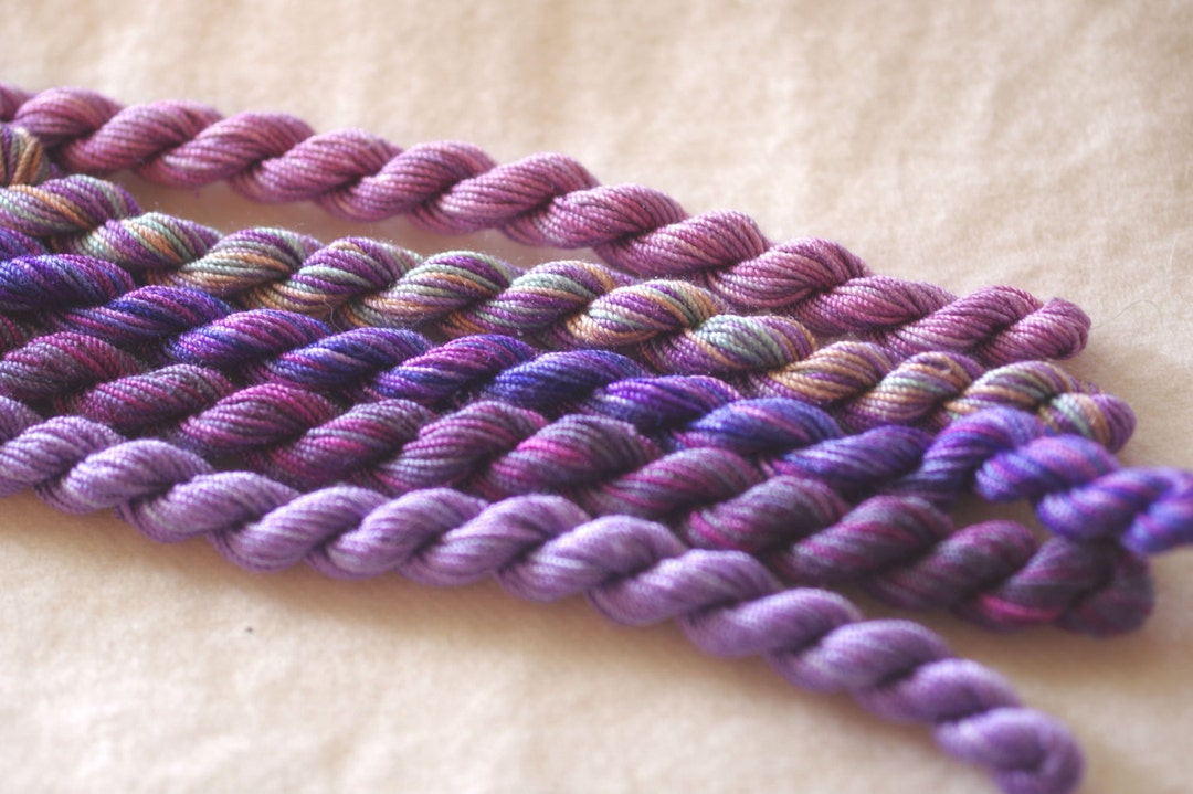 Embellishment Sampler, Hand Dyed Silk Pearl, Silk Thread, Silk Pearl 5 ...