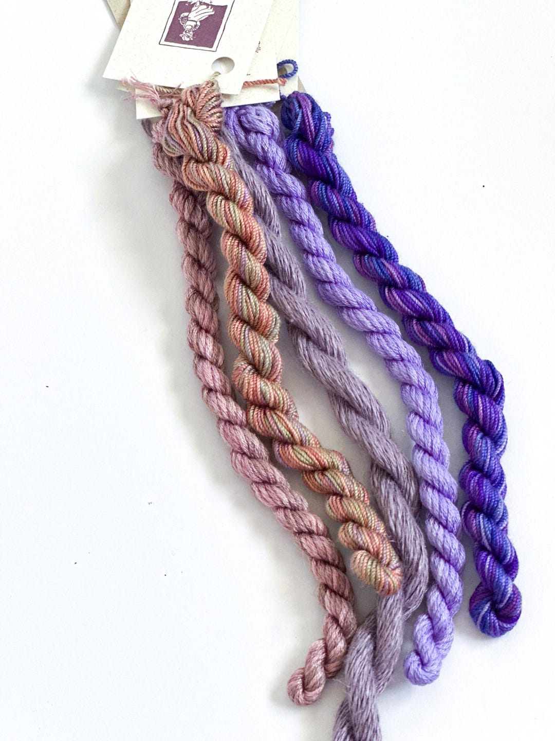 Faded Violets Variety Thread Pack Hand Dyed by the Threadgatherer - Etsy