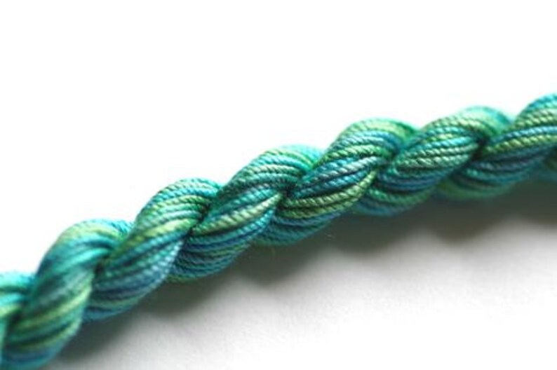 Mermaid Shimmer SP5 056. Silk Pearl 5 Hand Dyed by the Thread Gatherer ...