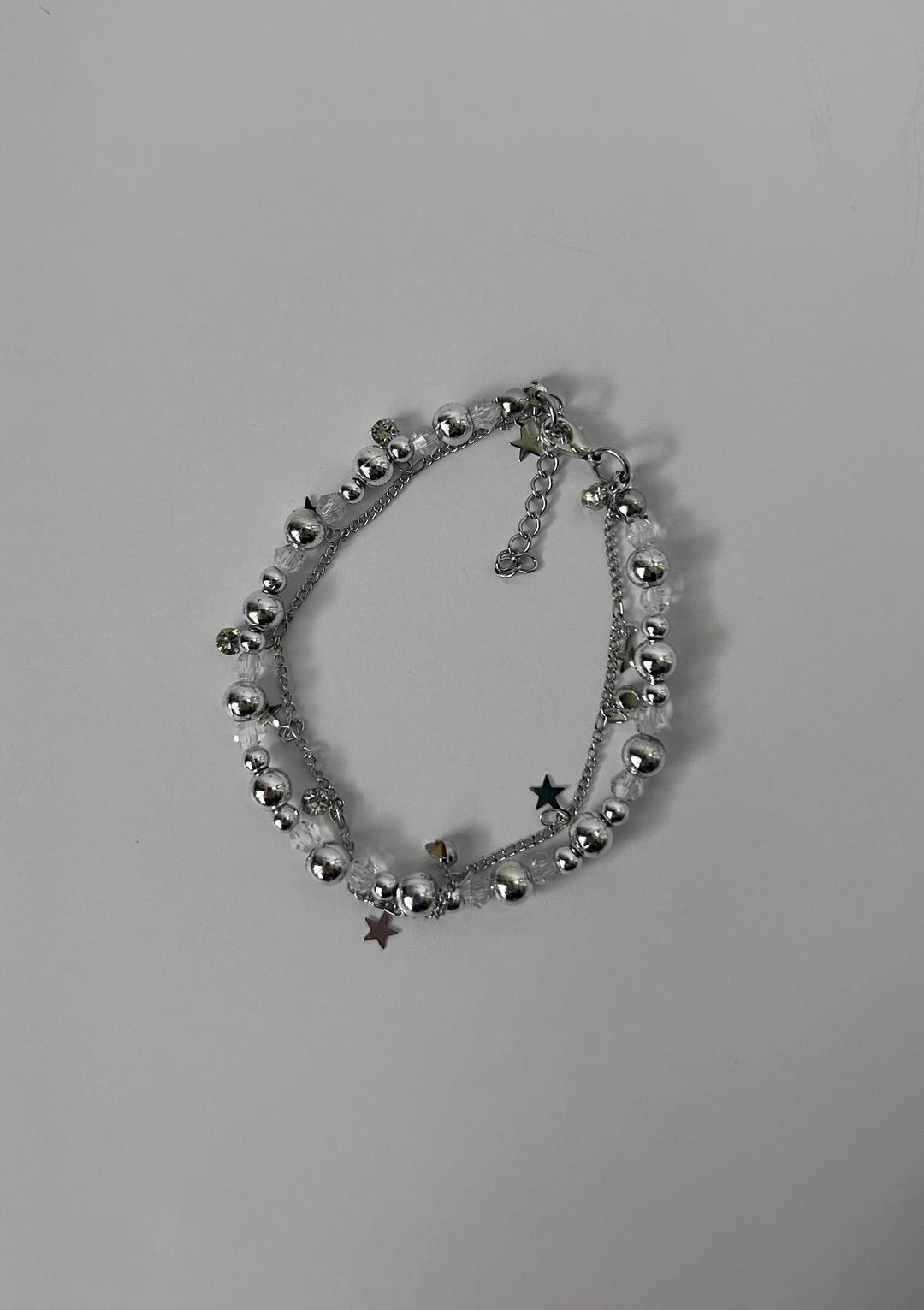 Silver Celestial Beaded Bracelet Stars Jewelry for Her Y2k Silver ...