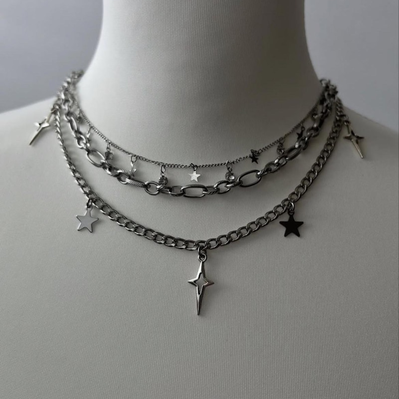 Silver Y2k Grunge Jewelry - Etsy