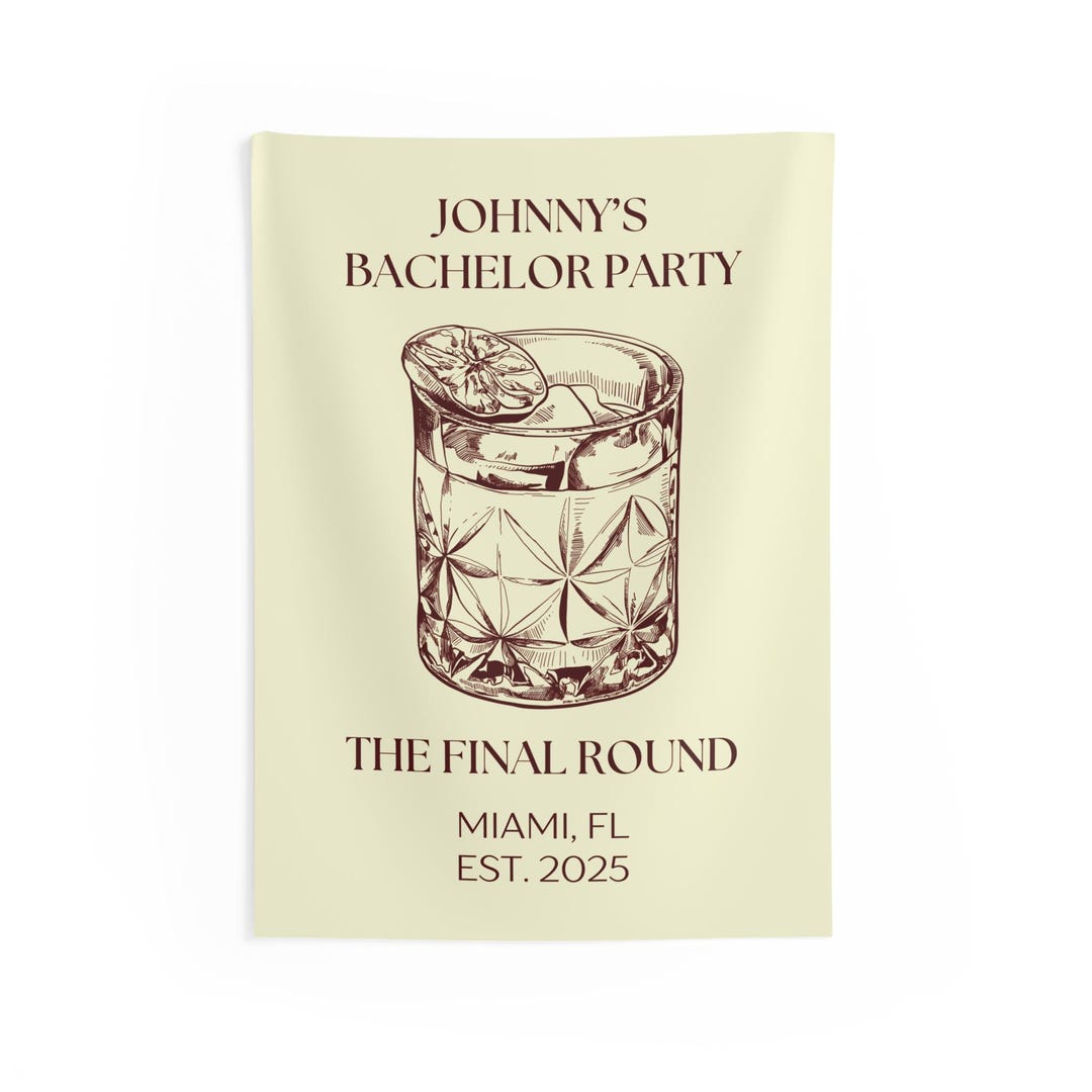Bachelor Party Banner Sign Personalized Groom Banner for Whiskey Themed ...