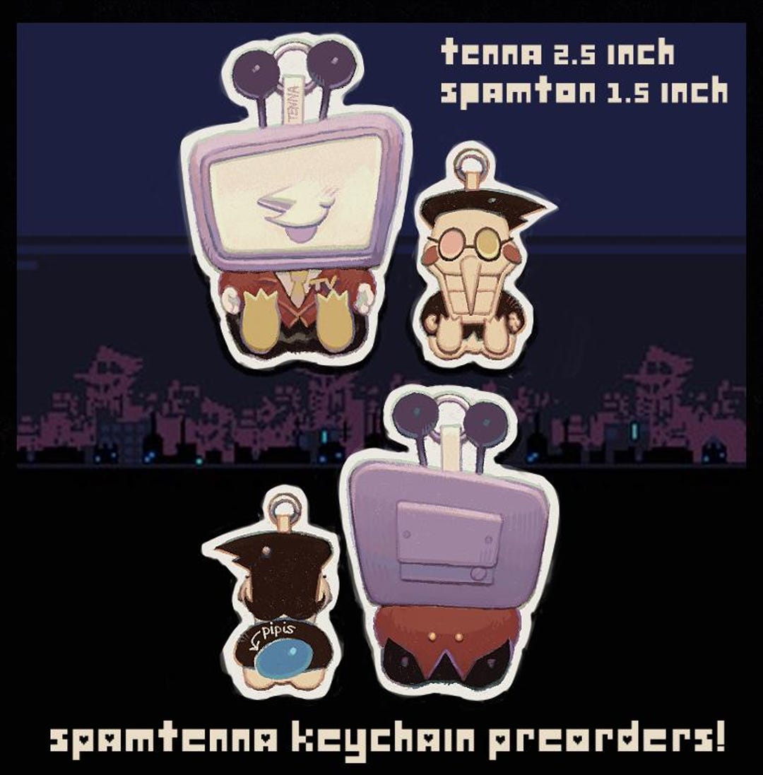 Deltarune Spamton & Tenna Double Side Different Design Acrylic ...
