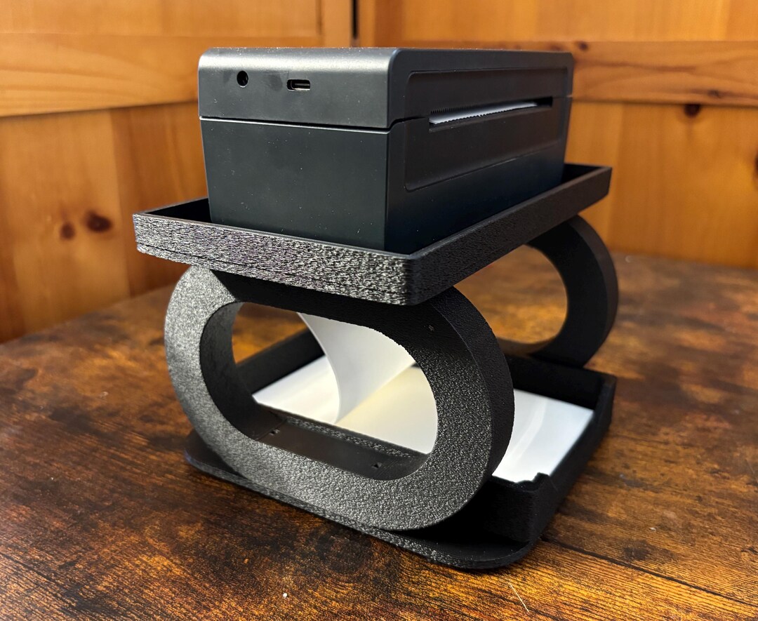 Desktop Thermal Label Printer Stand and Organizer, Holds 4x6 Fanfold ...