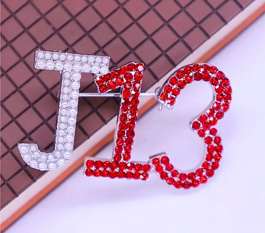J13 Delta Sigma Theta Button, DST, Greek Letter Brooch, Divine 9, Delta Pin - Etsy