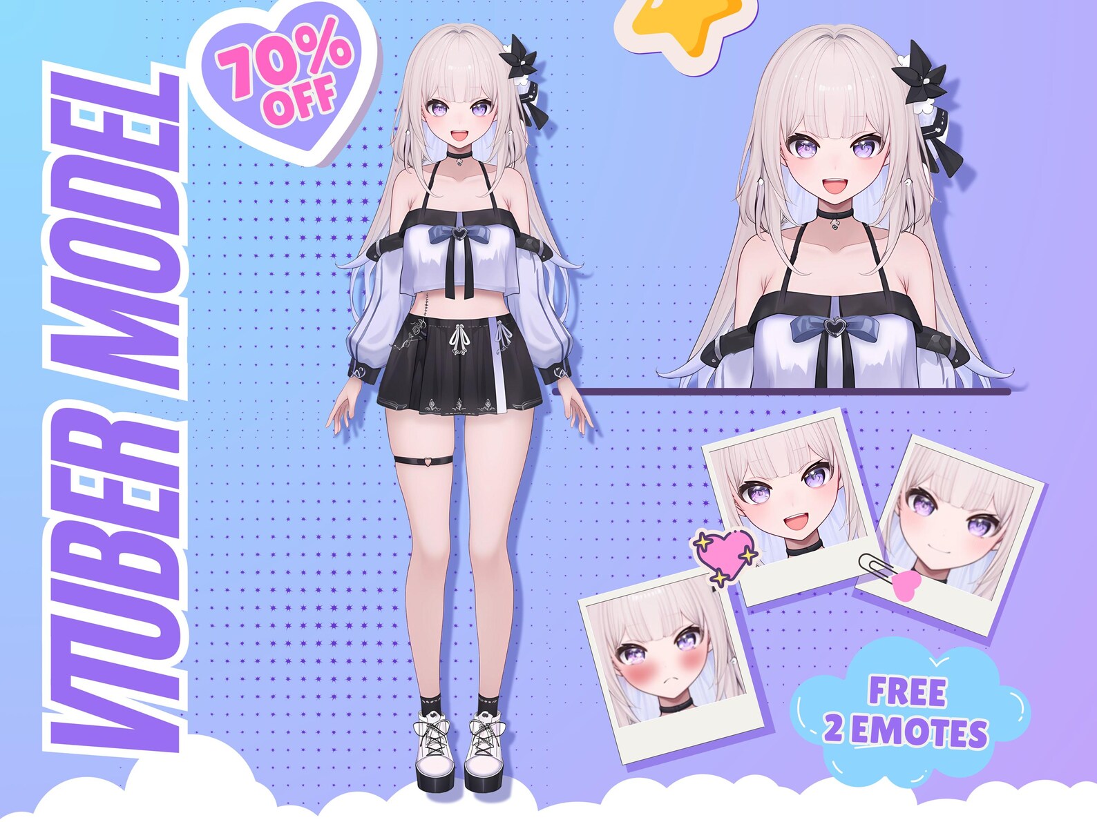 Modelo Vtuber live2d personalizado listo para usar / Activos Vtuber ...