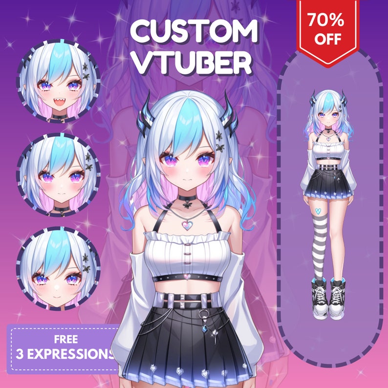 Custom Vtuber Model Commission, Vtuber Model, Live2d Commission, Vtuber ...