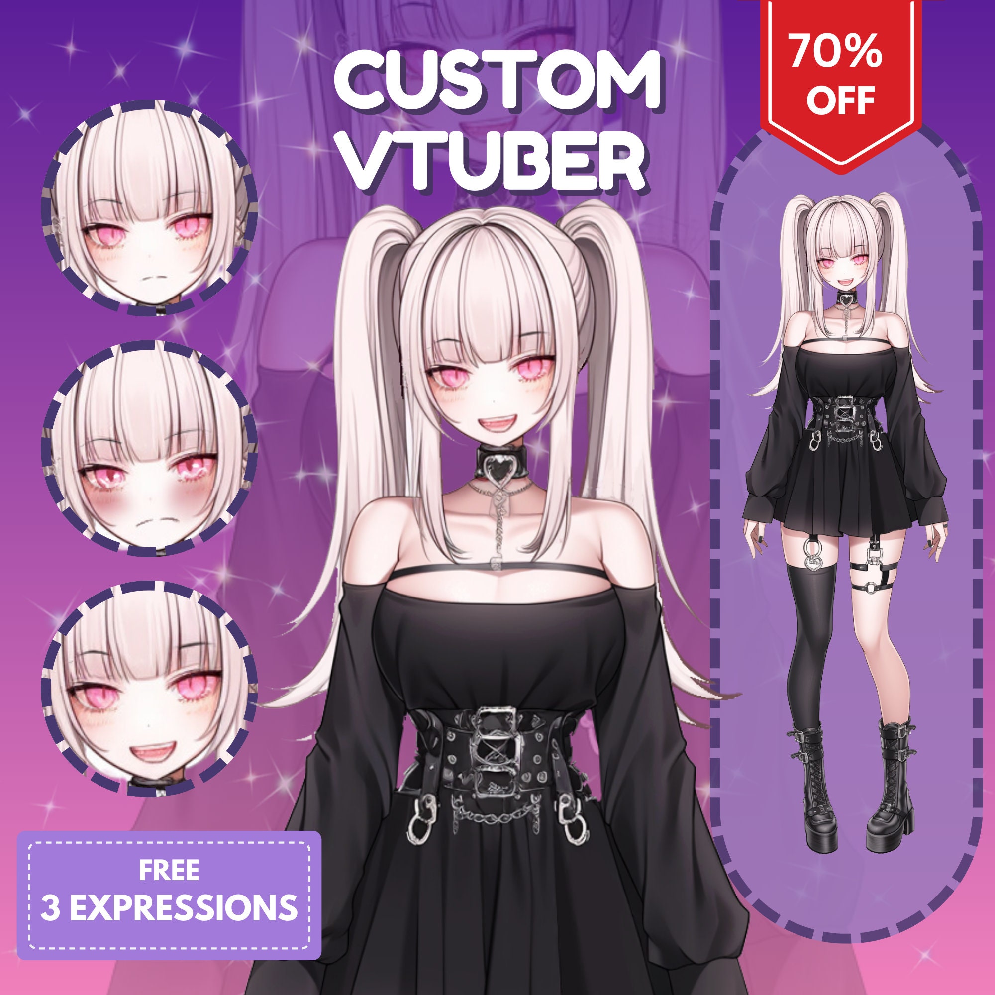Custom Vtuber Model Commission, Vtuber Live2d Model, Vtuber Rigging ...