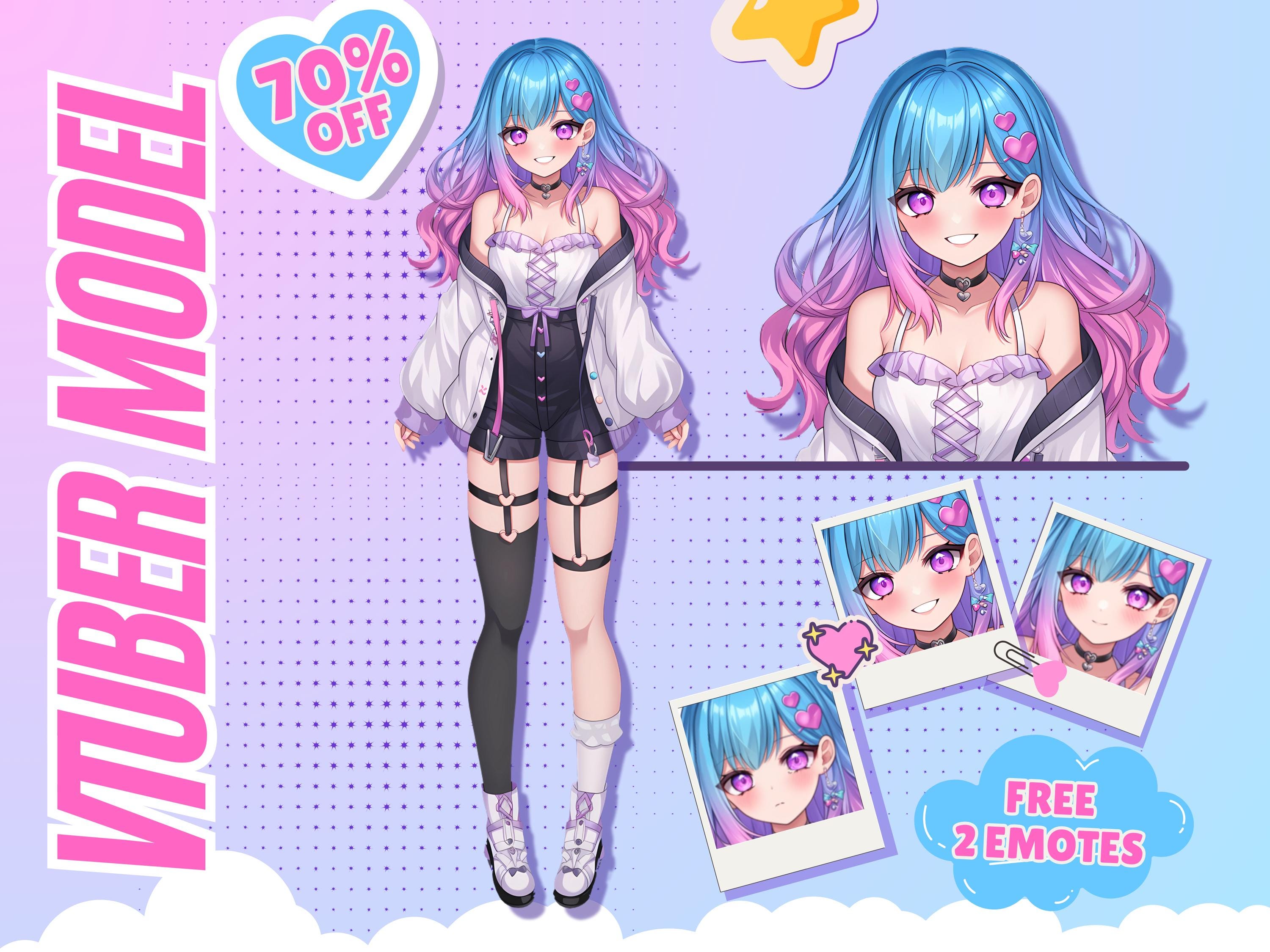 Modelo Vtuber live2d personalizado listo para usar / Activos Vtuber ...