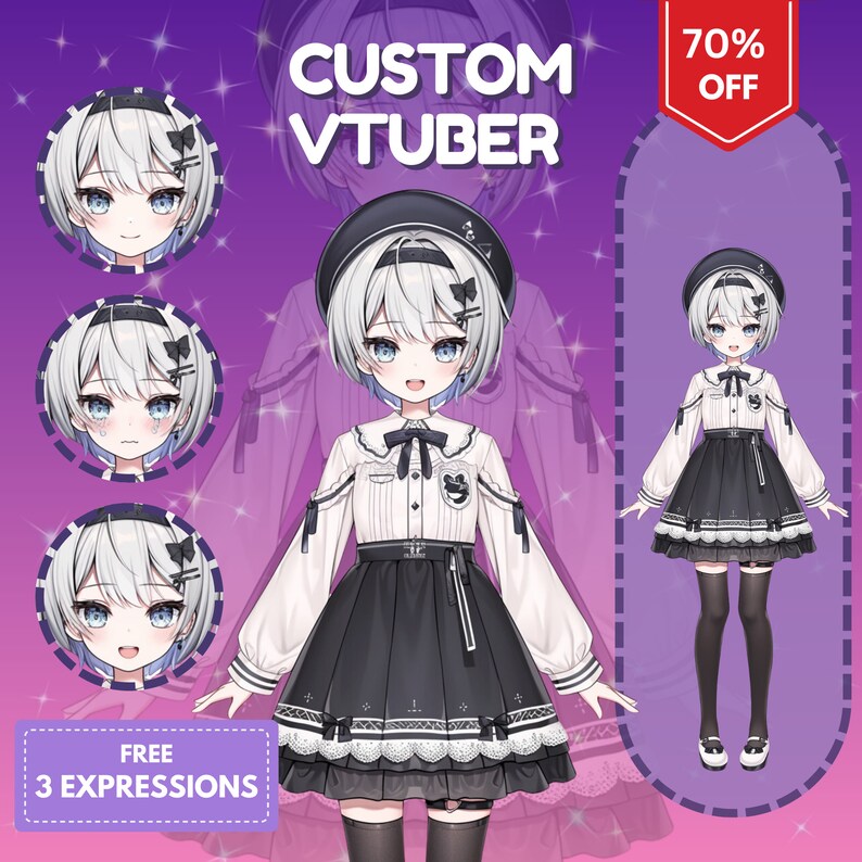 Custom Vtuber Model Commission, Vtuber Model, Live2d Commission, Vtuber ...