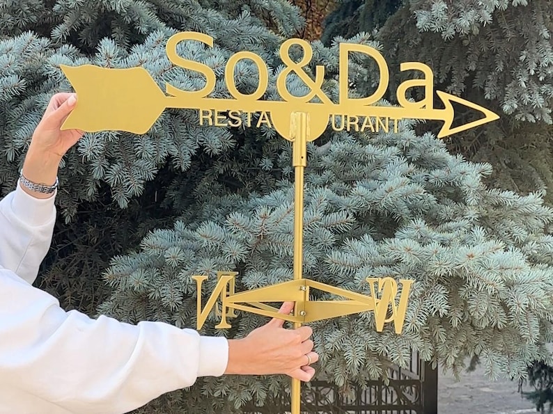 Custom Metal Weathervane - Personal Wind Vane Decor for Roof or Garden ...