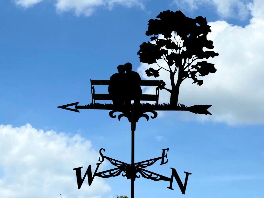 Couple Under Tree Weathervane – Wind Vane Decor for Garden and Roof - Etsy
