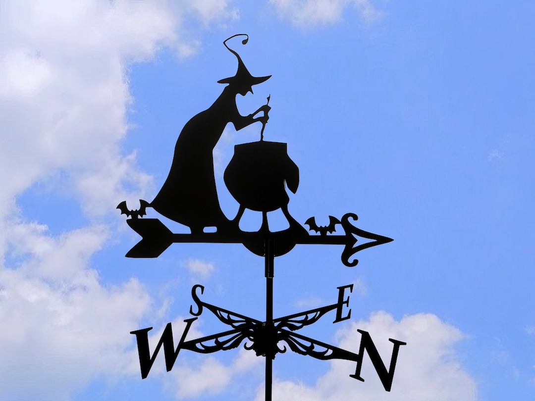 Weathervane Witch With a Potion - Custom Metal Wind Vane for Roof or ...