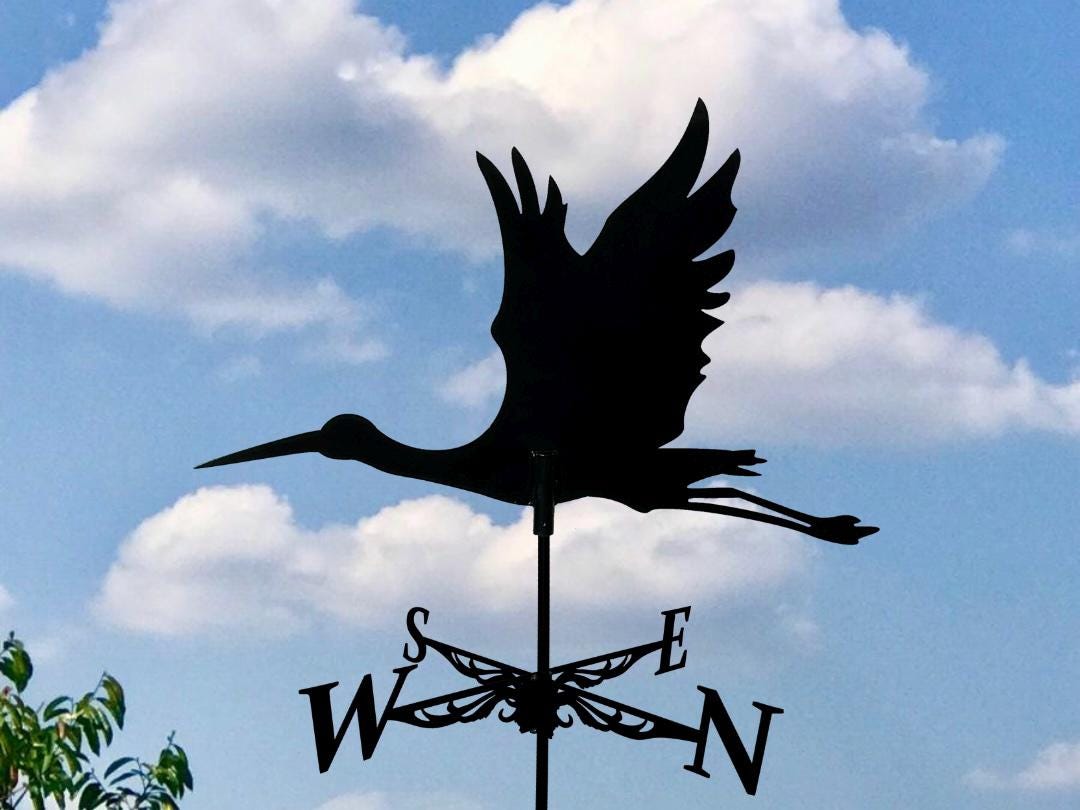 Custom Stork Weathervane, Metal Weather Vane for Roof & Garden, Classic ...