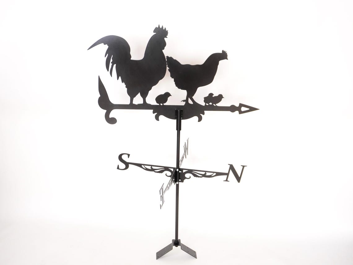 Rooster Weathervane - Handcraft Wind Vane Decor for Roof or Garden ...