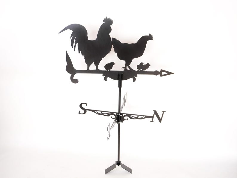 Rooster Weathervane - Handcraft Wind Vane Decor for Roof or Garden ...