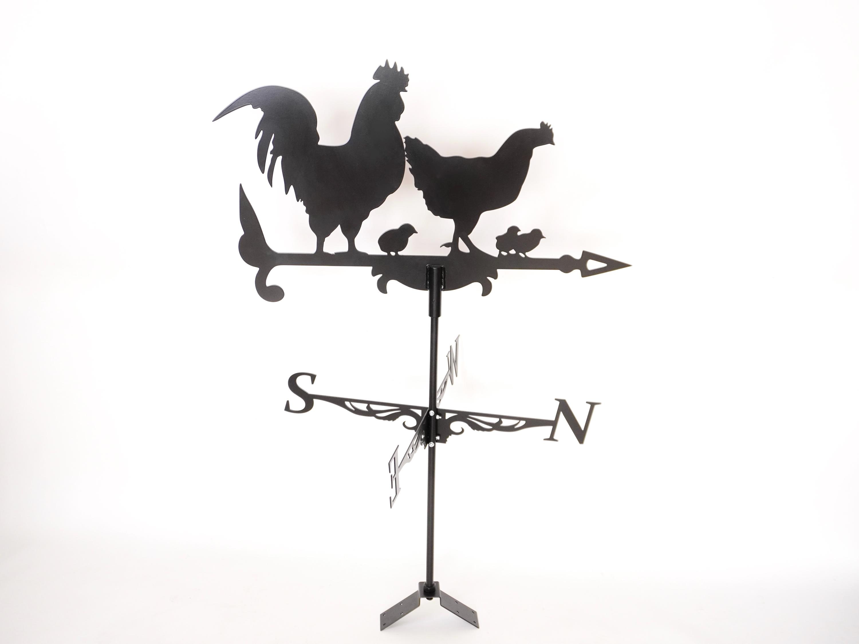 Rooster Weathervane - Handcraft Wind Vane Decor for Roof or Garden ...