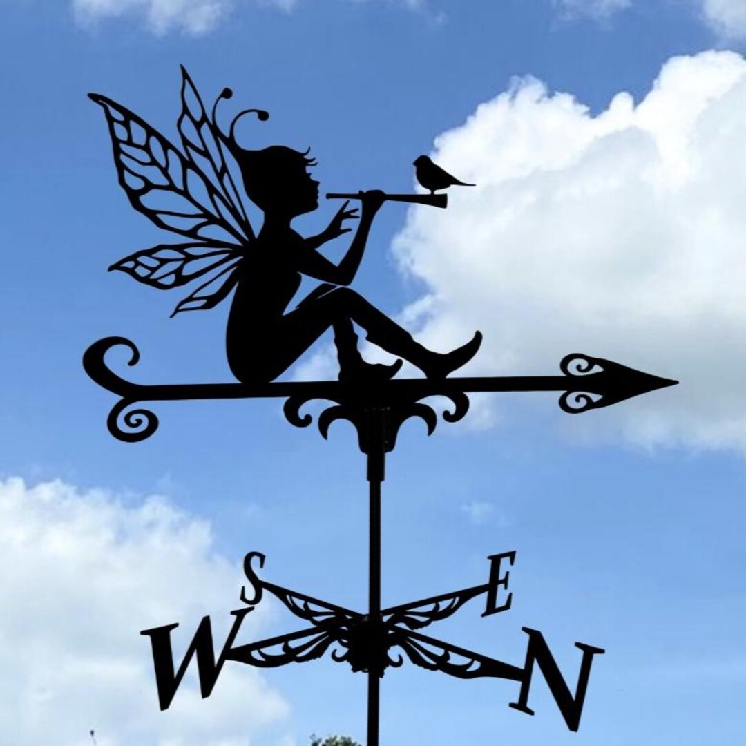 Elf Weathervane - Wind Vane Decor for Roof or Garden - Metal Wind ...