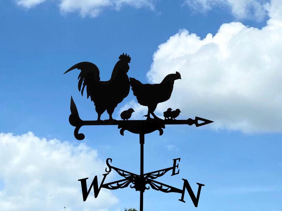 Rooster Weathervane - Custom Metal Decorative Wind Vane for Roof or ...