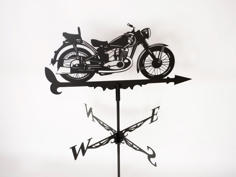 Motorcycle Weathervane – Iron Wind Vane for Roof or Garden - Etsy