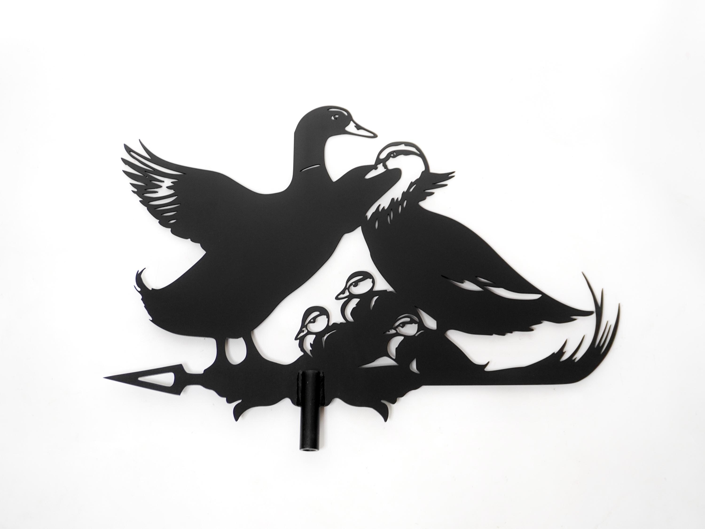 Duck Family Weathervane - Handcraft Wind Vane Decor for Roof or Garden ...