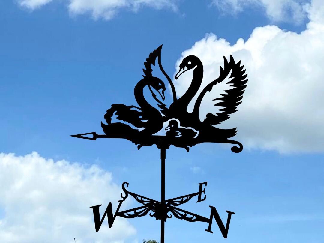 Swan Family Weathervane – Wind Vane for Roof or Garden - Etsy
