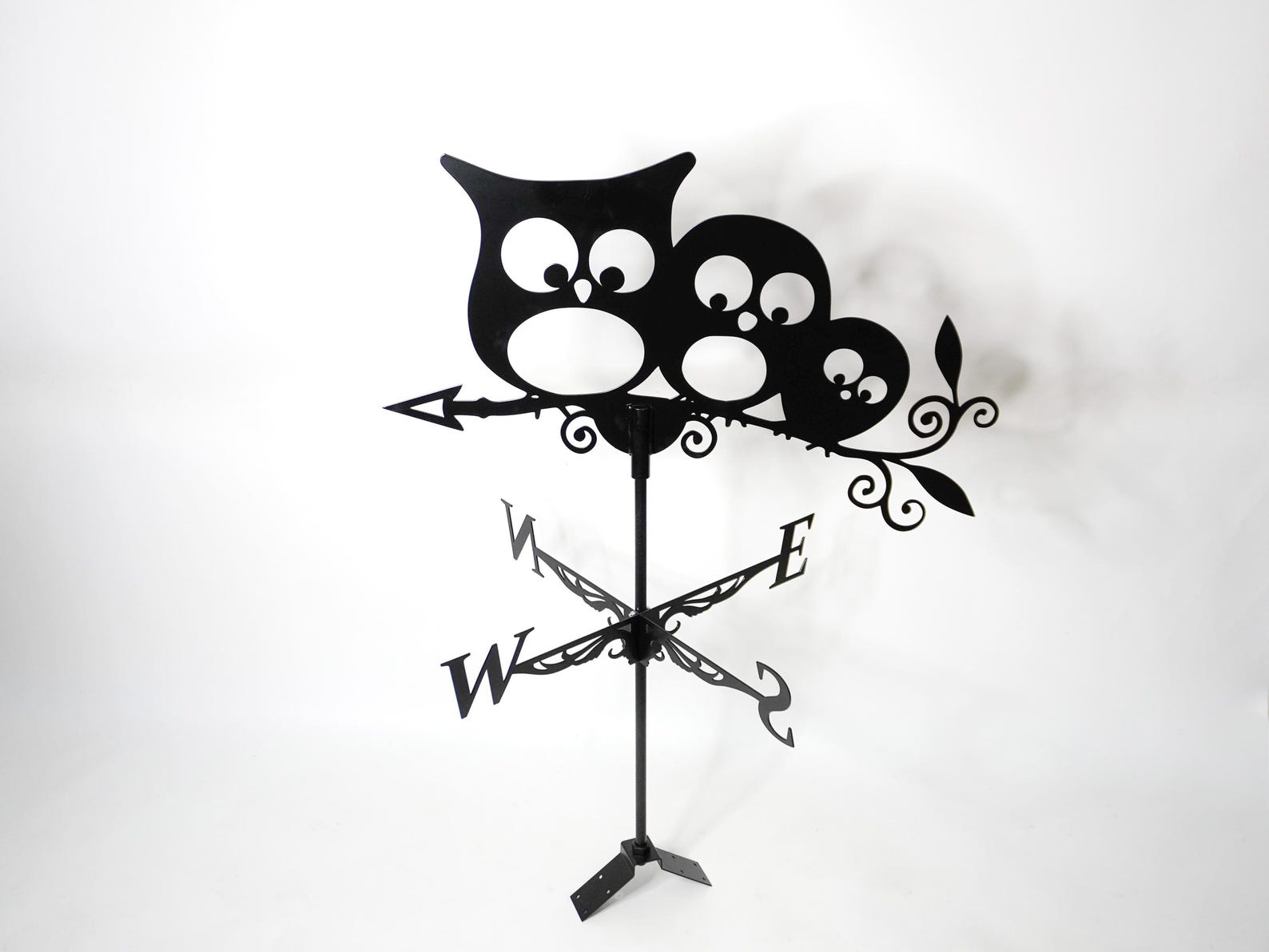 Owl Family Weathervane – Metal Wind Vane Decor for Garden and Roof - Etsy