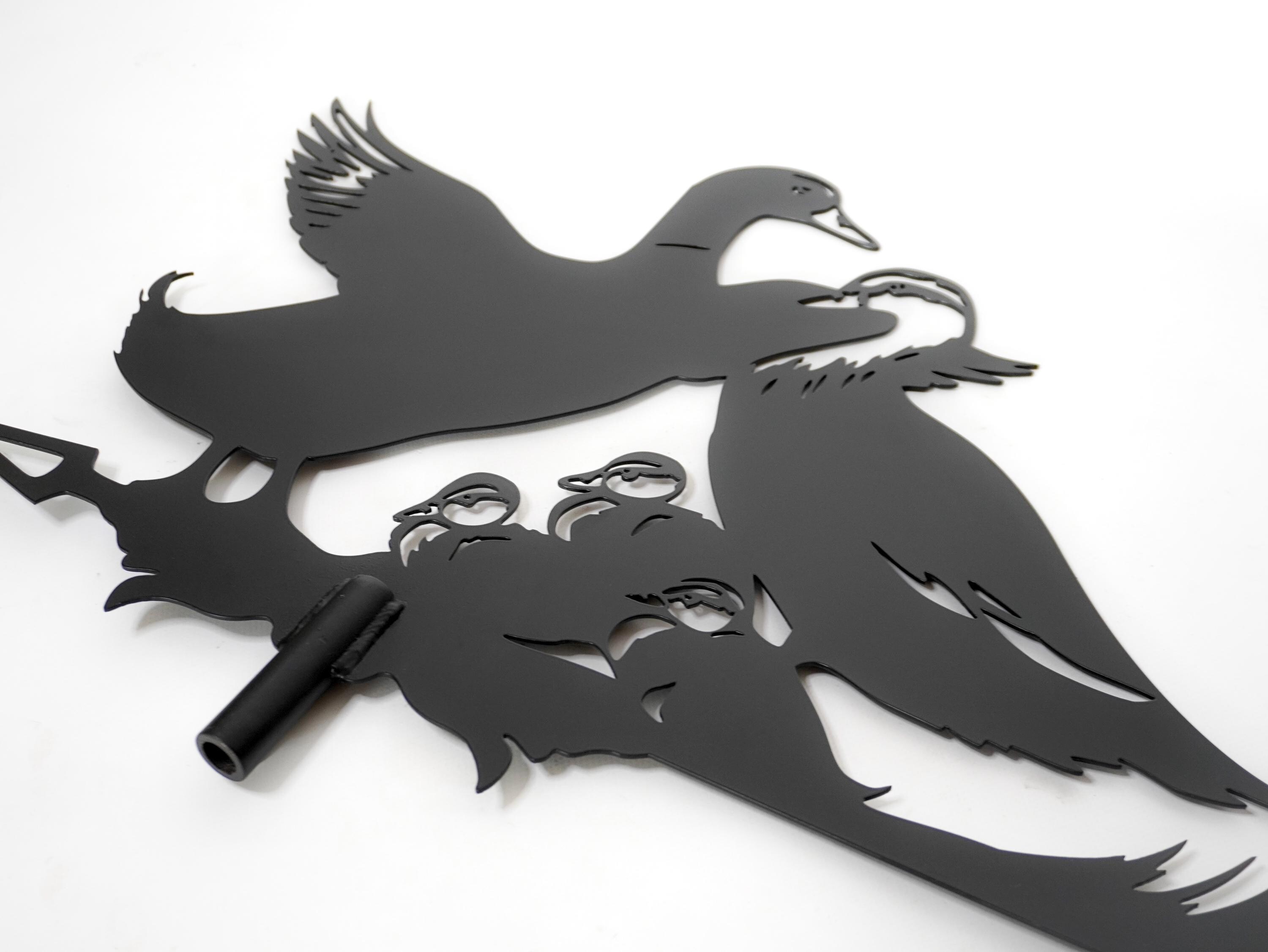 Duck Family Weathervane - Handcraft Wind Vane Decor for Roof or Garden ...