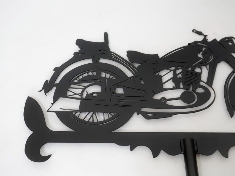 Motorcycle Weathervane – Iron Wind Vane for Roof or Garden - Etsy